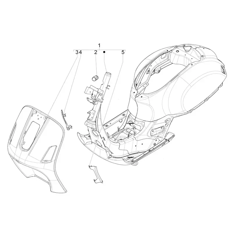 Original Frame Vespa GT / GT L / GTS / GTV - Unpainted / Original ...